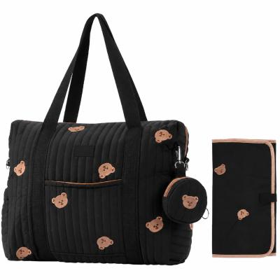 China 3-Piece Diaper Bag Tote Set with Changing Pad & Pacifier Case, Large Maternity Hospital Bag for Labor, Delivery, Travel & Baby Essentials for sale