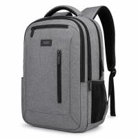 China 15.6-Inch Travel Laptop Backpack with Multi-Compartment Storage, Luggage Strap, Anti-Theft Pocket & Breathable Padded Back, Grey for sale
