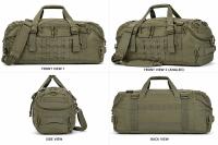 China 25L Tactical Duffle Backpack for Men, Convertible Weekender Gym & Travel Bag for Overnight Trips, Workout, Sports and Outdoor Use, Black for sale