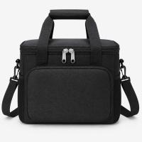 China Insulated Lunch Bag for Men & Women, 9L 12-Can Soft Cooler Lunch Box with Portable Tote Design for Work, School, Picnic and Travel, Black for sale