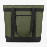 China Large Insulated Cooler Tote Bag, Leakproof Foldable Grocery & Food Delivery Bag for Beach, Travel, Lunch & Shopping, Moss Green for sale