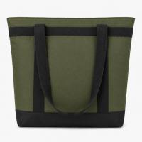 China Large Insulated Cooler Tote Bag, Leakproof Foldable Grocery & Food Delivery Bag for Beach, Travel, Lunch & Shopping, Moss Green for sale