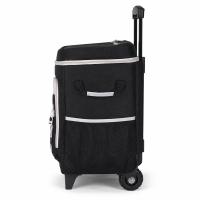 China 50L Rolling Cooler Bag with Wheels, 80-Can Large Insulated Soft Cooler with Telescopic Handle, Collapsible Trolley Cart for Grocery Shopping, Camping & Outdoor Travel for sale