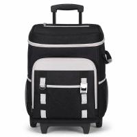 China 50L Rolling Cooler Bag with Wheels, 80-Can Large Insulated Soft Cooler with Telescopic Handle, Collapsible Trolley Cart for Grocery Shopping, Camping & Outdoor Travel for sale