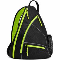 China Pickleball Sling Bag for Men & Women, Large Capacity Backpack with Fence Hook, Paddle Pockets & Bottle Holder for sale