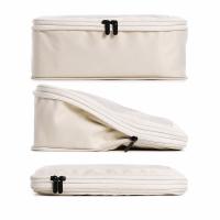 China Compression Packing Cubes for Travel, 6-Piece Luggage Organizer Set with Expandable Storage Bags, Space Saving Travel Packing Cubes for Suitcases, Beige for sale