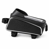China Waterproof Bike Phone Front Frame Bag with Touch Screen Phone Holder, Bicycle Cycling Storage Pouch for Road Bike & Mountain Bike Accessories for sale