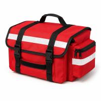 China 17 Inch EMT Trauma Bag for First Responders, Emergency Medical Supply Organizer with Padded Dividers, Multiple Compartments, Reflective Strip & Side Pockets for sale