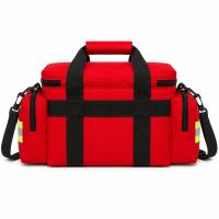 China Lightweight First Aid Emergency Bag, Red Medical Supply Organizer with Multiple Compartments, Shoulder Strap and Quick-Access Storage for Home, Car & Travel for sale
