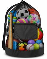 China 100L Heavy-Duty Soccer Ball Bag, Extra Large Mesh Sports Equipment Carry Bag Holds 10–12 Balls for Football Training, Coaches & Teams for sale