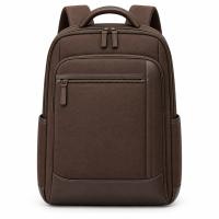 China Premium Brown Business Laptop Backpack for Men, Water-Resistant Work Travel Backpack with 15.6-Inch Laptop Compartment, Luggage Strap & Multi-Pocket Storage for sale