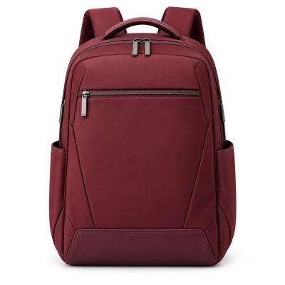 China Minimalist Burgundy Business Backpack, Water-Resistant Laptop Backpack for Office, Travel and Daily Commute for sale