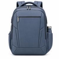 China Blue Gray Business Backpack for 15.6 Inch Laptop, Water-Resistant Office Travel Backpack with Front Quick-Access Pocket and Bottle Holder for sale