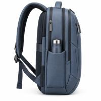 China Blue Gray Business Backpack for 15.6 Inch Laptop, Water-Resistant Office Travel Backpack with Front Quick-Access Pocket and Bottle Holder for sale