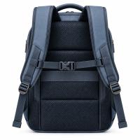China Blue Gray Business Backpack for 15.6 Inch Laptop, Water-Resistant Office Travel Backpack with Front Quick-Access Pocket and Bottle Holder for sale