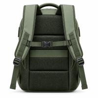 China Minimalist Sage Green Laptop Backpack, Water-Resistant Business Travel Backpack with Multi-Compartment Storage, Bottle Holder and Breathable Back Panel for sale