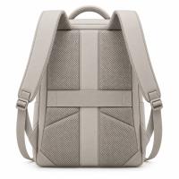 China Custom OEM ODM Minimalist Beige Business Laptop Backpack for Men and Women, Water-Resistant Work Travel Backpack with 15.6-Inch Laptop Compartment, Trolley Strap & Multi-Pocket Storage for sale