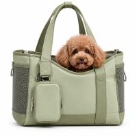 China Breathable Pet Carrier Tote Bag for Small Dogs & Cats, Lightweight Travel Handbag with Mesh Side Panels, Detachable Pouch and Shoulder Strap for sale