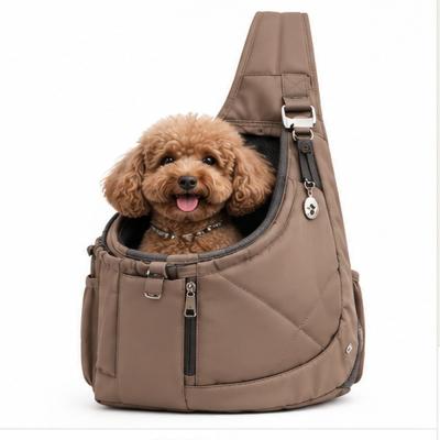 China cfor Cats & Small Dogs – Padded Sling Travel Tote with Breathable Mesh Panels, Adjustable Shoulder Strap & Safety Leash for sale