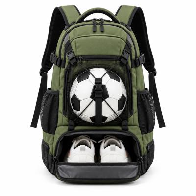 China Custom Logo Bag Wholesale Basketball Backpack with Ball Holder & Shoe Compartment – Large Sports Travel Backpack with Ventilated Shoe Pocket, Side Mesh Pockets & Padded Shoulder Straps for sale