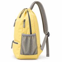 China Custom Logo Bag Wholesale Drawstring Sports Backpack with Shoe Compartment – Lightweight Gym Bag with Side Mesh Bottle Pockets, Front Zipper Pocket & Padded Shoulder Straps for sale