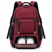 China Custom Logo Bag Wholesale Travel Backpack with Shoe Compartment – Large Multi-Pocket Carry-On Backpack with Separate Shoe Storage, Side Mesh Pockets & Padded Shoulder Straps for sale