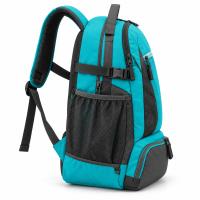 China ODM Bag Supplier Sports Backpack with Shoe Compartment – Lightweight Gym Travel Backpack with Front Mesh Pocket, Side Bottle Holders & Padded Shoulder Straps for sale
