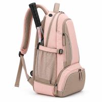 China Custom Bag Manufacturer Tennis Backpack with Racket Holder – Women’s Sports Backpack with Side Mesh Bottle Pockets, Front Organizer, Compression Straps & Padded Shoulder Straps for sale