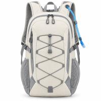 China Custom Bag Manufacturer Hydration Hiking Backpack with Water Bladder Tube – Lightweight Outdoor Daypack with Front Bungee Cord, Side Mesh Bottle Pockets & Breathable Padded Straps for sale
