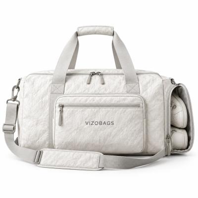 China OEM ODM Tyvek Travel Duffel Bag Manufacturer – Lightweight Weekender Bag with Shoe Compartment, Front Zipper Pocket and Adjustable Shoulder Strap for Wholesale for sale
