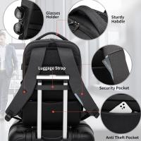 China OEM ODM Business Backpack with USB Charging Port, Side Compression Buckles, and Water-Repellent Laptop Backpack Design for sale