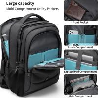 China OEM ODM Business Backpack with USB Charging Port, Side Compression Buckles, and Water-Repellent Laptop Backpack Design for sale