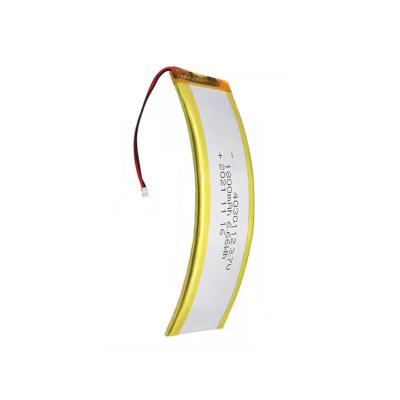 China 1C 3.7 V 1800mAh Curved LiPo Battery Custom Lithium Battery Light Weight for sale
