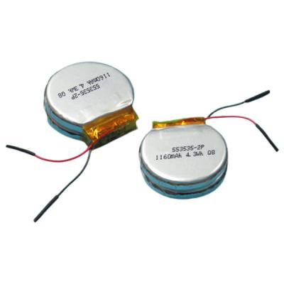 China Medical Custom 1160mAh LiPo Battery 3.7 V Lithium Polymer Battery 1S2P for sale