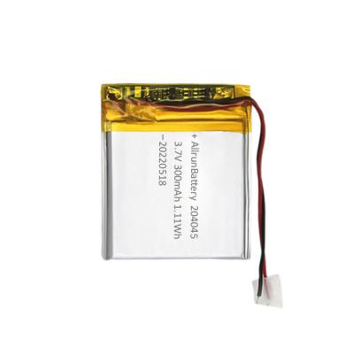 China 3.7V 300mAh Ultra Thin LiPo Battery Custom Lithium Battery 204050 for sale