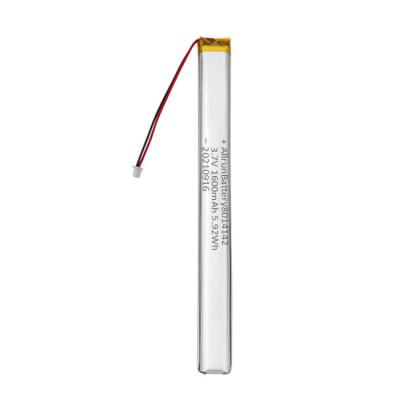 China Safe 3.7V 1600mAh Custom LiPo Battery Ultra Narrow Li-Polymer Batteries For Voice Recorders for sale