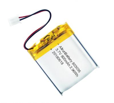 China Powerful LiPo Battery 3.7 V 800mAh Rechargeable Li Polymer Battery Pack for sale