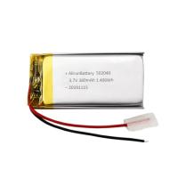 China Thin 3.7V 380mAh LiPo Battery Custom Li Ion Rechargeable Battery for sale