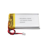China Custom Powerful Thin Rechargeable LiPo Battery 3.7 V 550mAh 602440 for sale