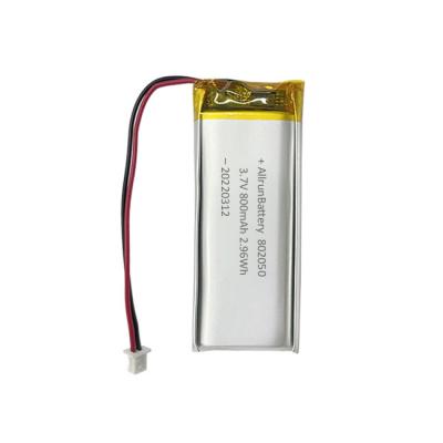 China 1C Thin Rectangle Shaped Battery Rechargeable 3.7 V LiPo Battery 800mAh for sale