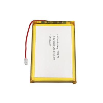 China Thin Lithium Polymer Battery 3.7V 4800mAh Rectangle Lithium Ion Lithium Polymer for sale