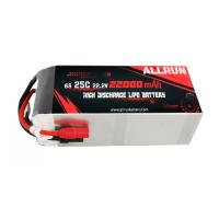 China 25C 6S 22000mAh LiPo Battery 22.2V High C Rate LiPo Battery Pack for sale
