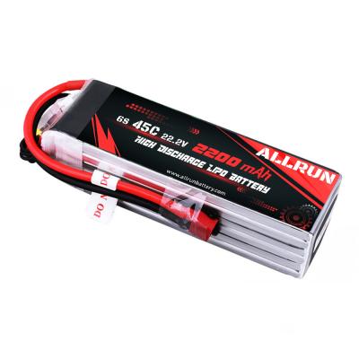 China Medical Equipment 45C 6S 22.2V 2200mAh High Discharge LiPo Battery Pack for sale