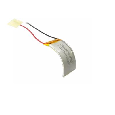 China Curved LiPo Rechargeable Battery 3.7 V 13mAh With Low Self Discharge for sale
