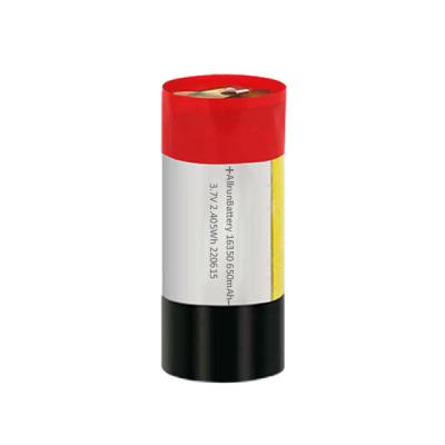 China Cylindrical Custom Lipo Battery 650mah 3.7v Li Polymer Battery 16350 for sale