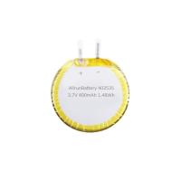 China Round Custom LiPo Battery 3.7 V 400mAh Lithium Polymer Battery for sale