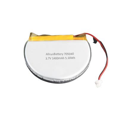 China Custom 3.7V 1400mAh Round LiPo Battery Cell 705040 With High Level Capacity for sale
