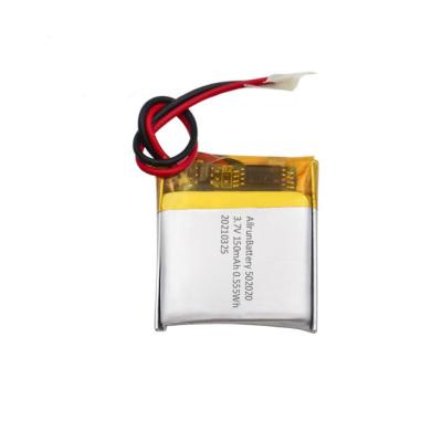 China Powerful 3.7 V 150mAh Rechargeable Square LiPo Battery Pack 502020 for sale