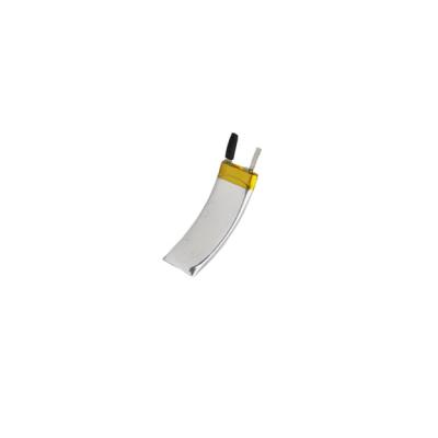 China 3.7V 30mAh 250727 Rechargeable Curved LiPo Battery For Wearable Product for sale
