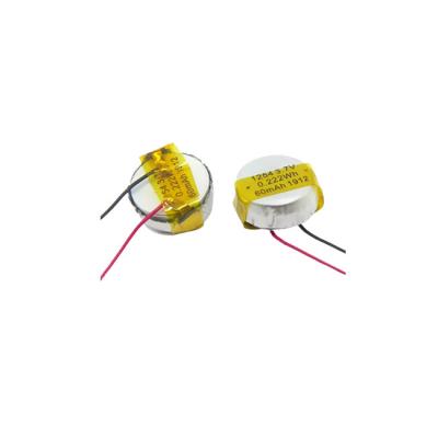China Button Li Poly Battery 1254 Powerful 3.7 V 60mAh LiPo Battery for sale